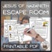 Jesus of Nazareth Escape Room Activity - Etsy