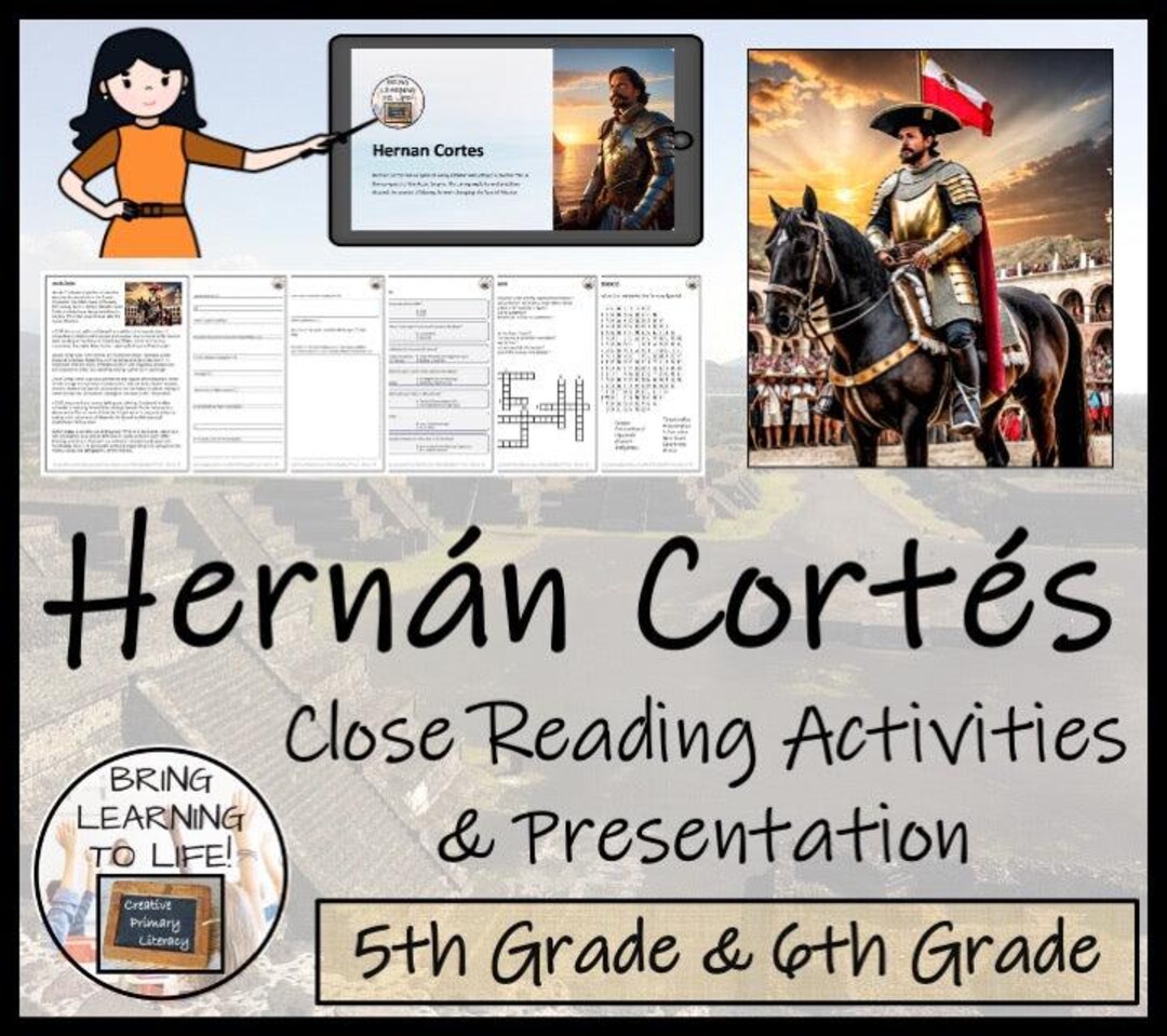 Hernán Cortés Close Reading Comprehension Activities | 5th Grade & 6th ...