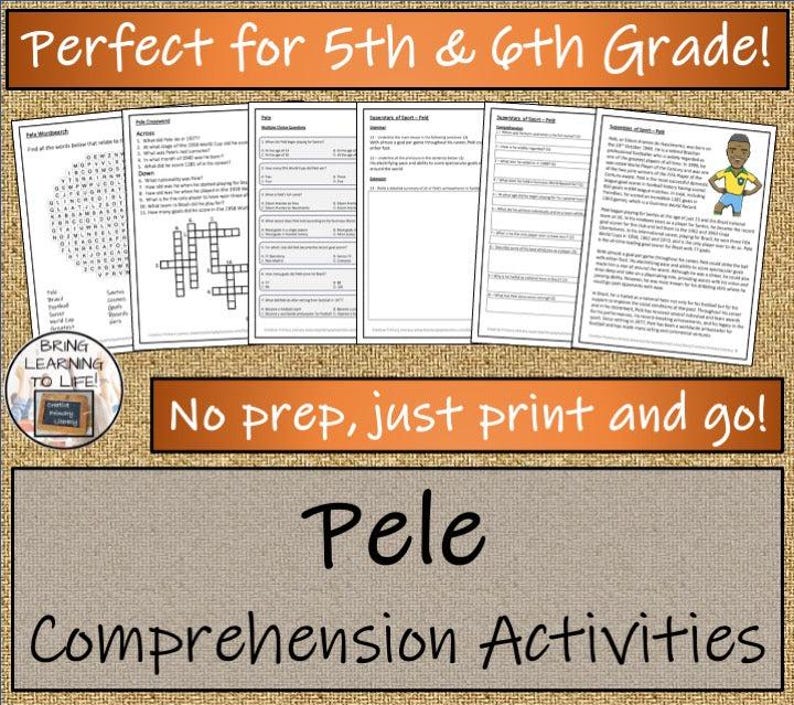Pele Close Reading Comprehension Activities | 5th Grade & 6th Grade - Etsy