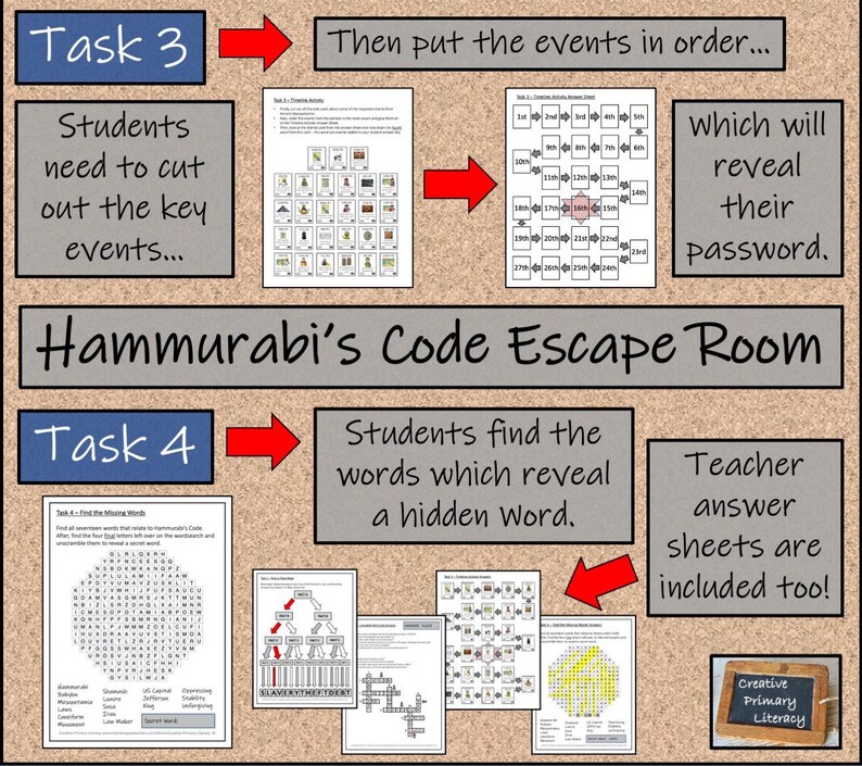Hammurabi's Code Escape Room Activity - Etsy