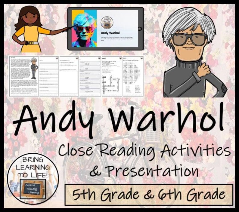 Andy Warhol Close Reading Comprehension Activities 5th Grade & 6th ...