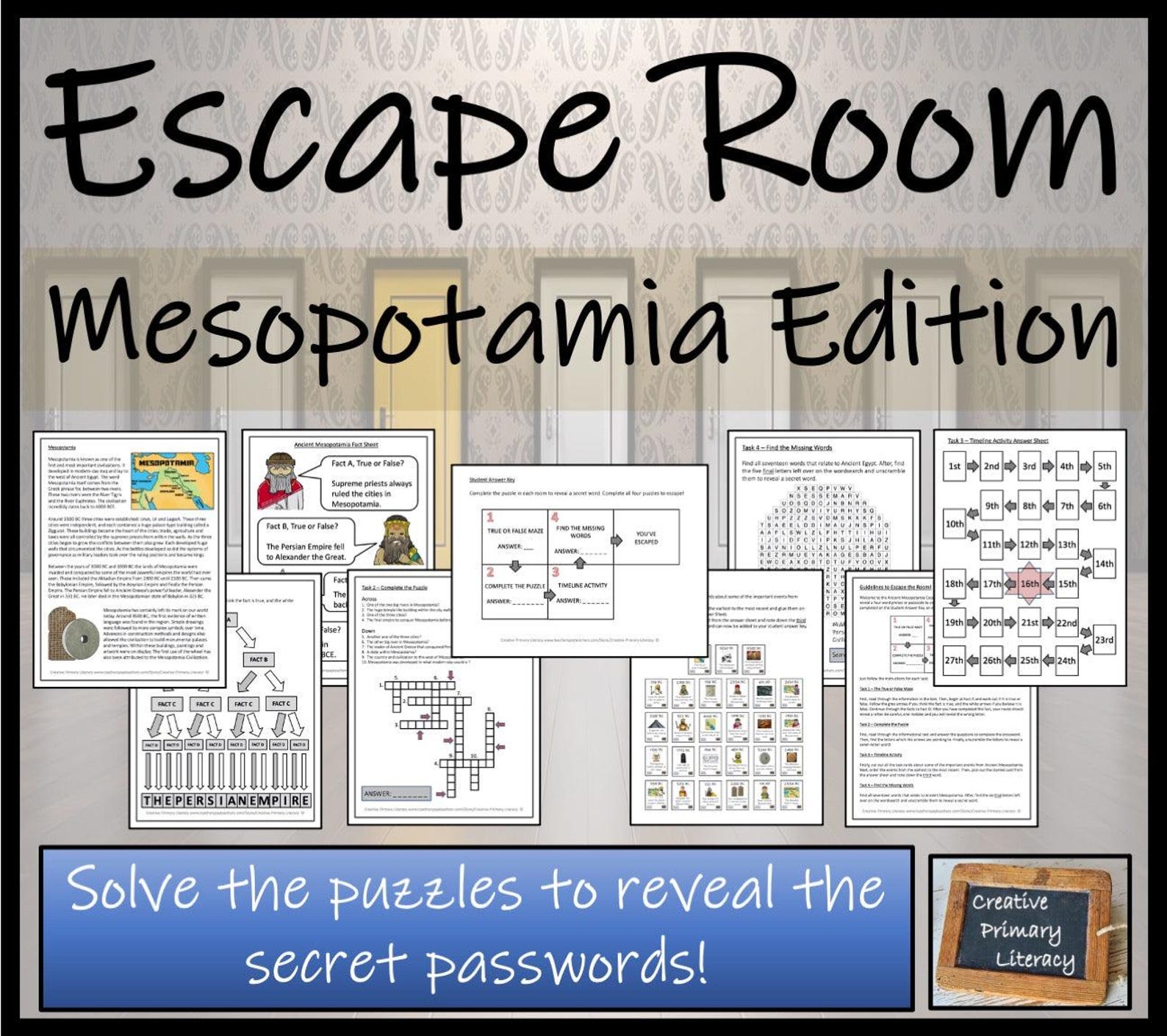 Ancient Mesopotamia Escape Room Activity - Etsy