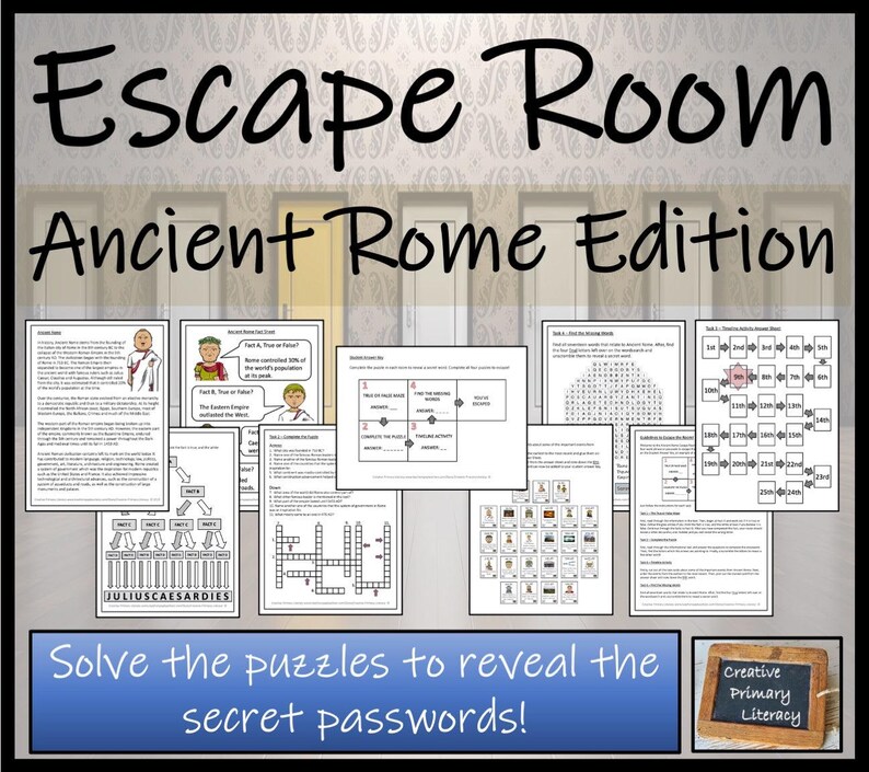 Ancient Rome Escape Room Activity - Etsy