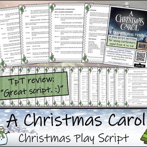 A Christmas Carol - A Traditional Version Play Script - Etsy