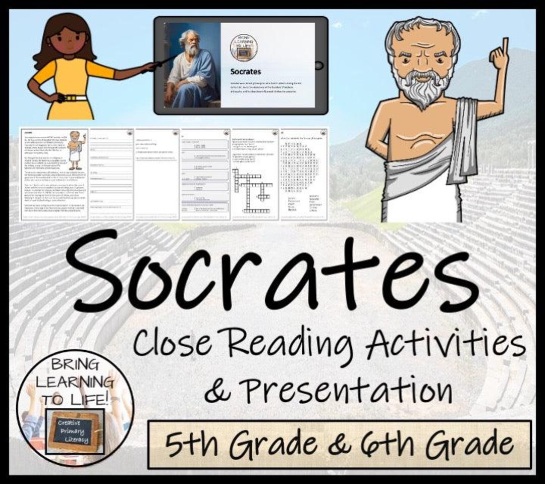 Socrates Close Reading Comprehension Activities 5th Grade & 6th Grade ...