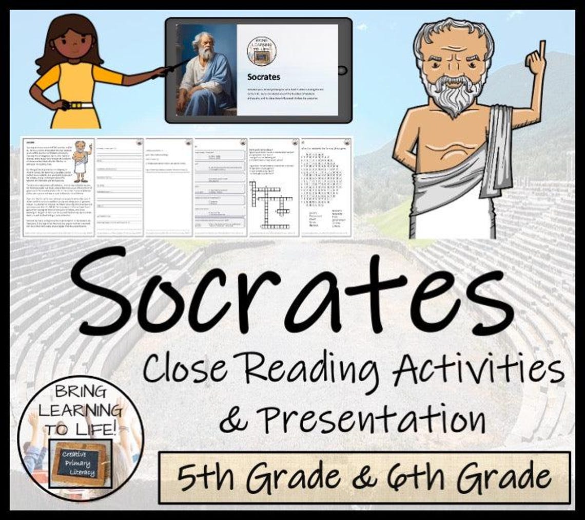 Socrates Close Reading Comprehension Activities 5th Grade & 6th Grade ...