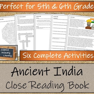 Ancient India Close Reading Comprehension Book | 5th Grade & 6th Grade ...