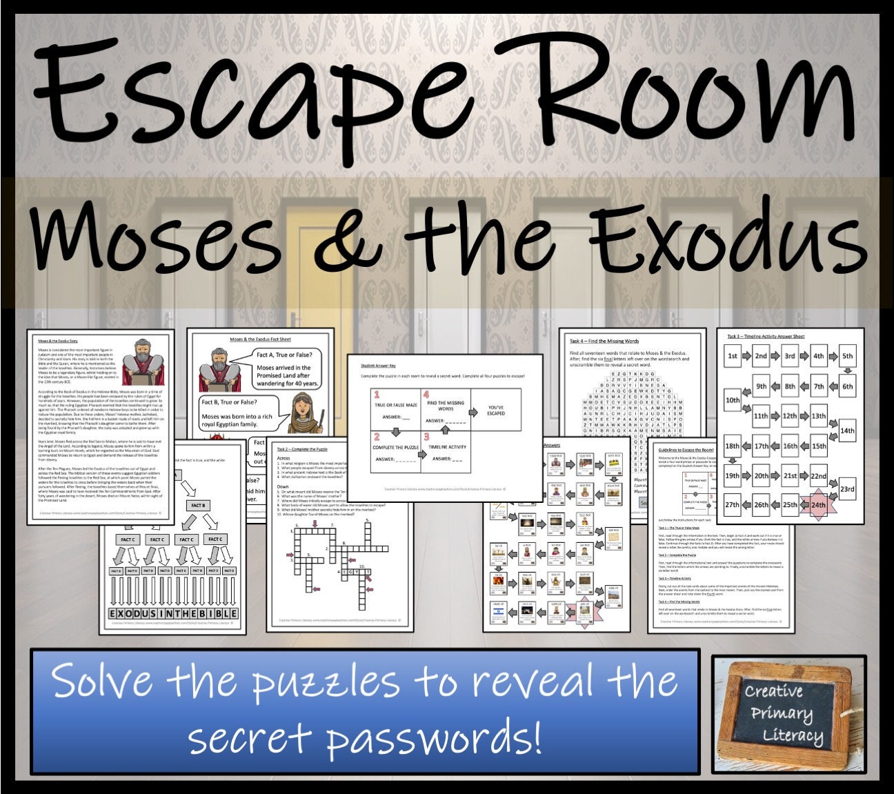 Moses and the Exodus Story Escape Room Activity - Etsy