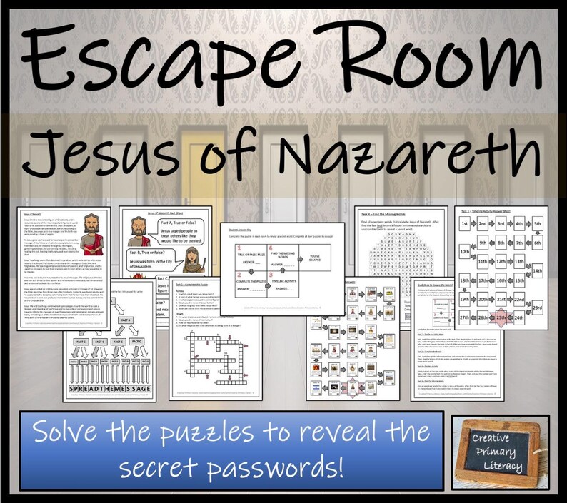 Jesus of Nazareth Escape Room Activity - Etsy