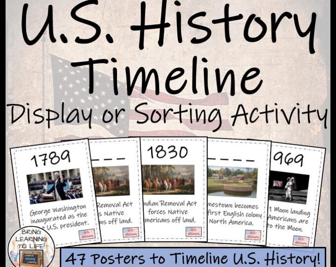 History Timeline for Timeline Figures || Formatted for Wall or Notebook ...