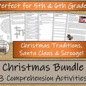 A Christmas Close Reading Comprehension Bundle 5th Grade & 6th Grade - Etsy