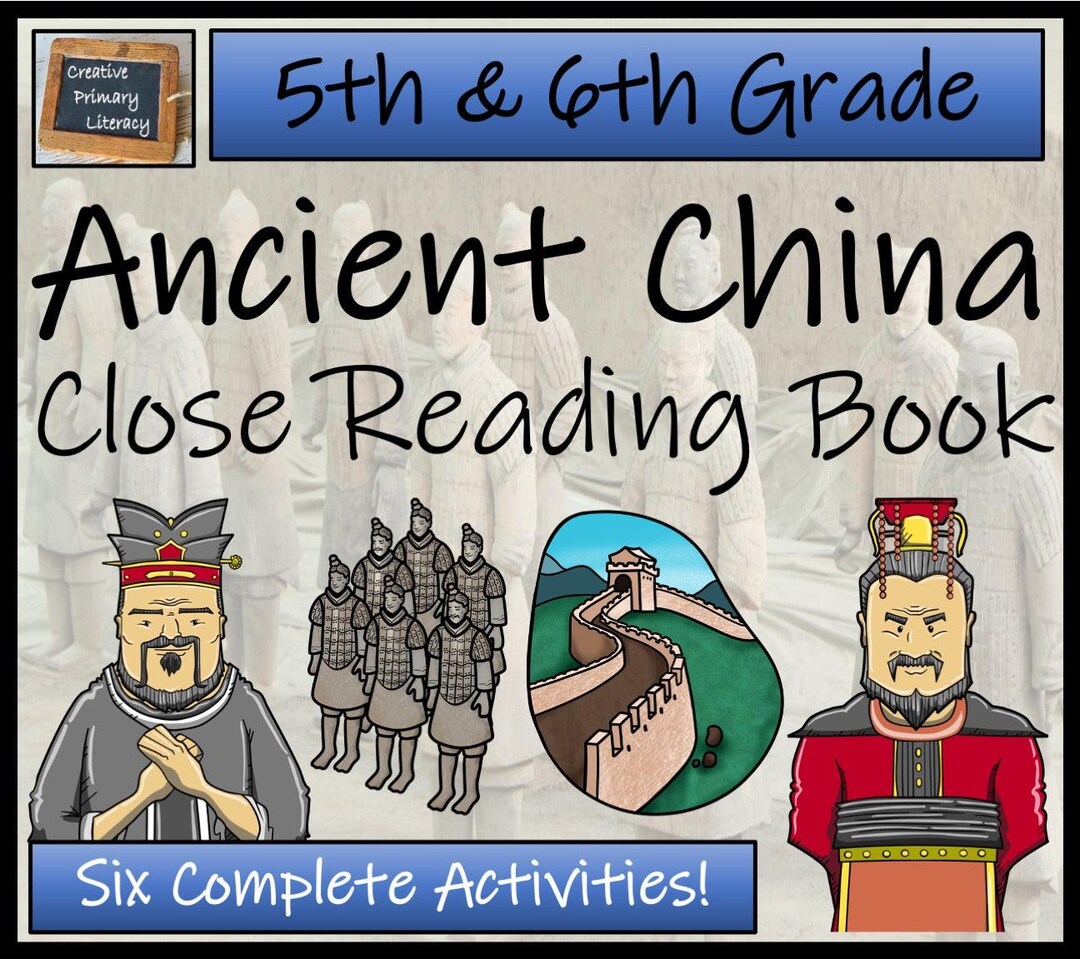 Ancient China Close Reading Comprehension Book | 5th Grade & 6th Grade ...