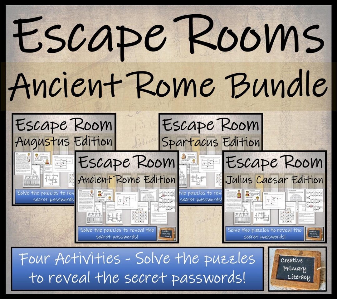 Ancient Rome Escape Room Activity Bundle 5th Grade & 6th Grade - Etsy