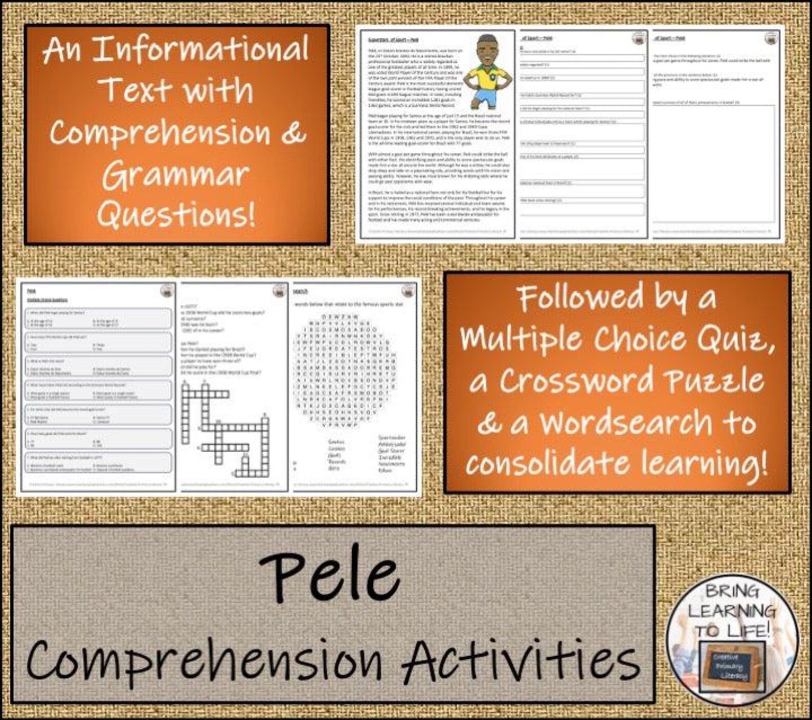 Pele Close Reading Comprehension Activities | 5th Grade & 6th Grade - Etsy