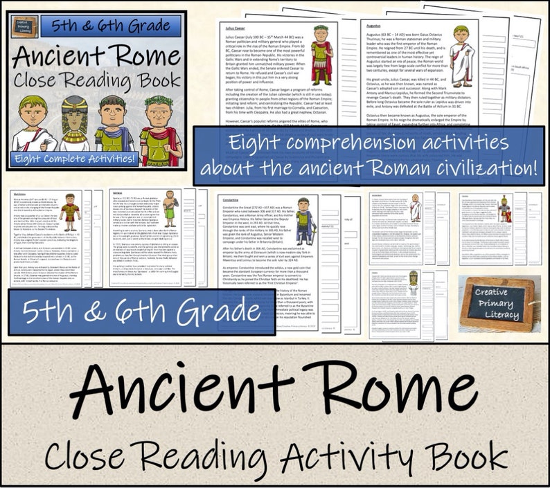Ancient History Close Reading Book Bundle | 5th Grade & 6th Grade - Etsy