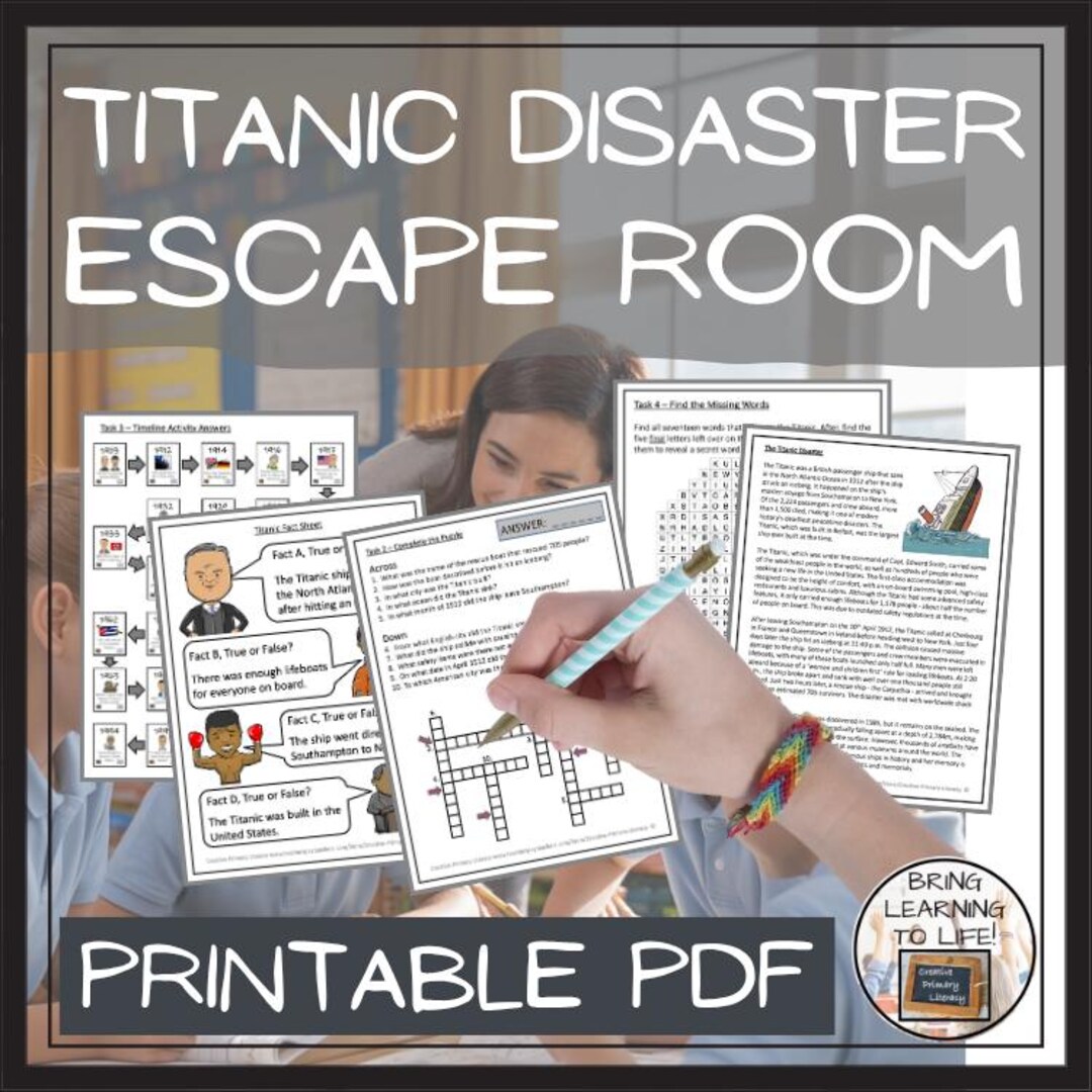 The Titanic Disaster Escape Room Activity - Etsy UK