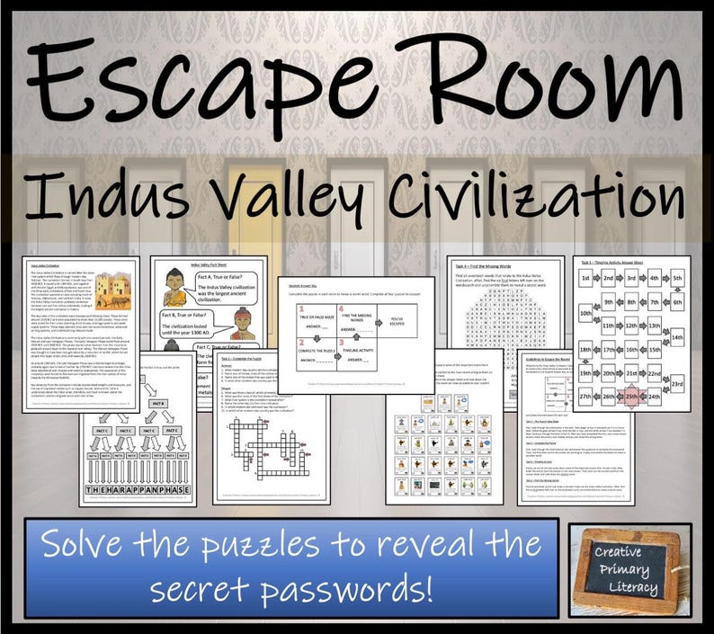 Indus Valley Civilization Escape Room Activity - Etsy