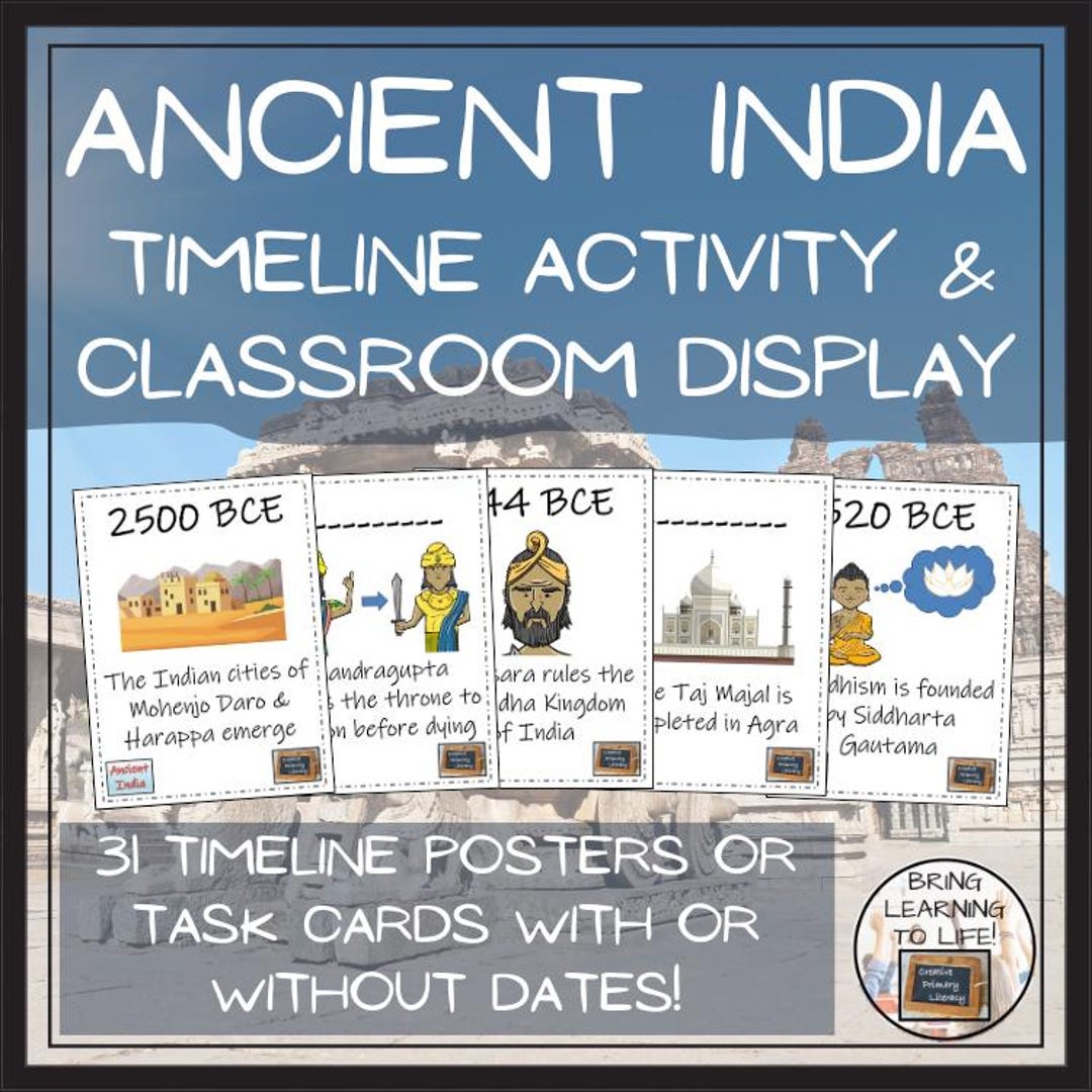 Ancient India Timeline Activity & Classroom Display - Etsy