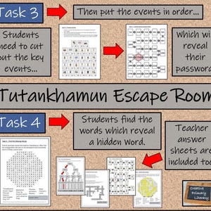 Tutankhamun Escape Room Activity - Etsy