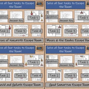 Bible Stories Escape Room Activity Bundle | 5th Grade & 6th Grade - Etsy