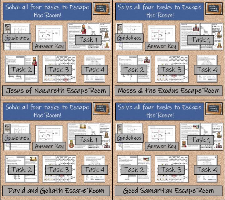 Bible Stories Escape Room Activity Bundle | 5th Grade & 6th Grade - Etsy