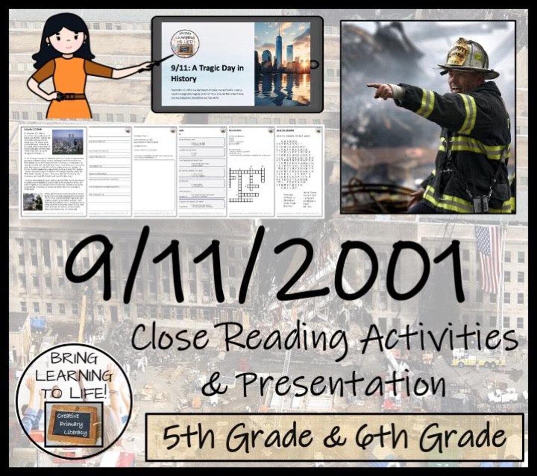 9/11 Terrorist Attacks Close Reading Comprehension Activities | 5th ...