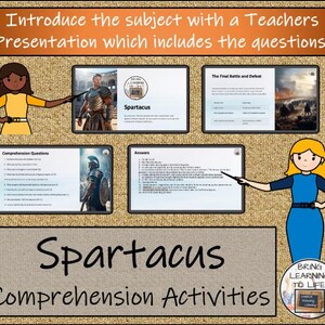 Spartacus Close Reading Comprehension Activities | 5th Grade & 6th ...