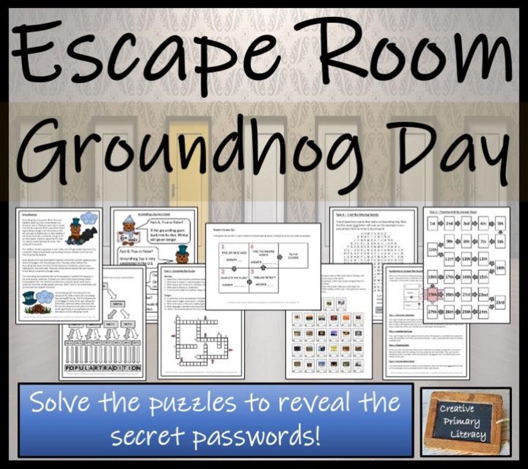 Groundhog Day Escape Room Activity - Etsy