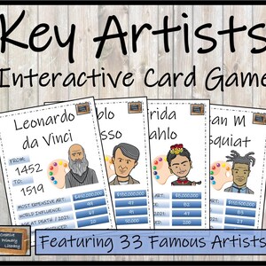 Famous Artists Trading Cards Game - Etsy