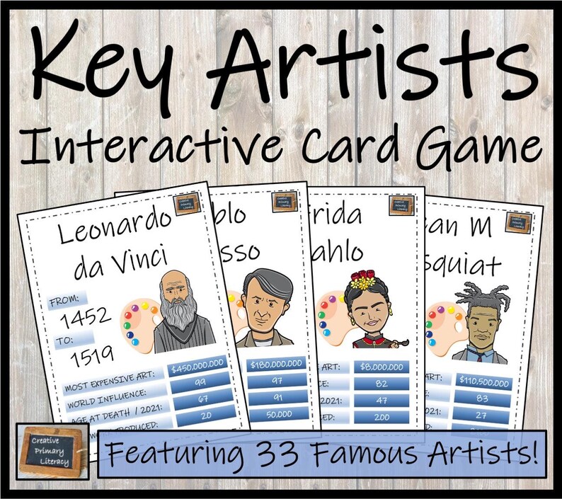 Famous Artists Trading Cards Game - Etsy
