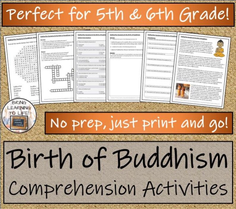 Siddhartha Gautama and the Birth of Buddhism Close Reading | 5th Grade ...