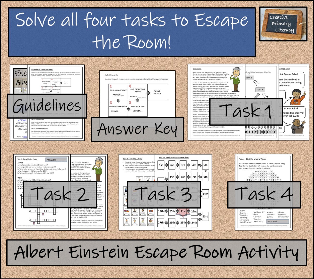 Albert Einstein Escape Room Activity - Etsy