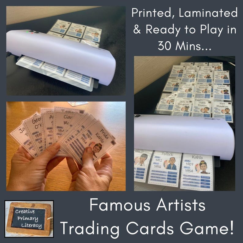 Famous Artists Trading Cards Game - Etsy