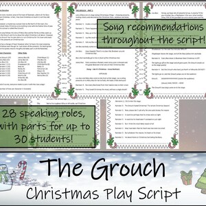 Christmas Play Script - the Grouch - Etsy