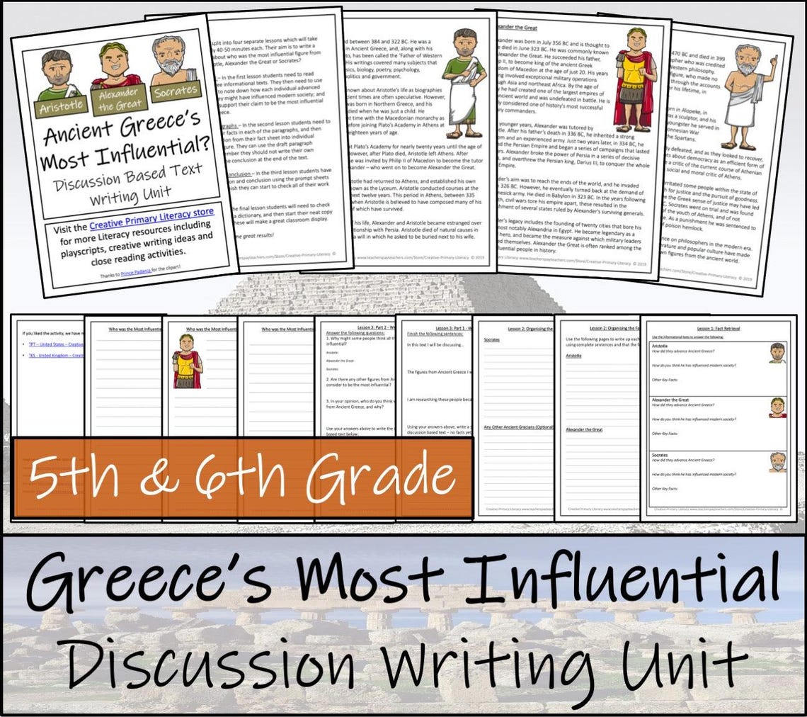 Ancient Greece's Most Influential Opinion Writing Unit | 5th Grade ...