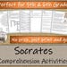 Socrates Close Reading Comprehension Activities 5th Grade & 6th Grade ...