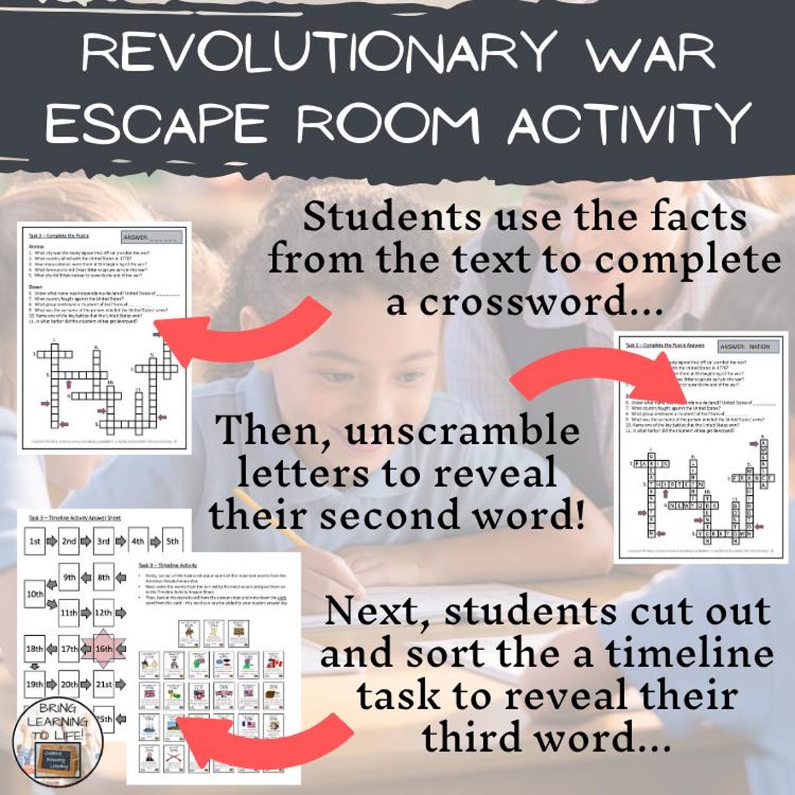 American Revolutionary War Escape Room Activity - Etsy