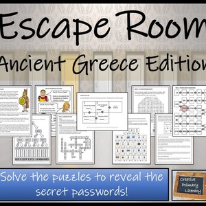Ancient Greece Escape Room Activity - Etsy