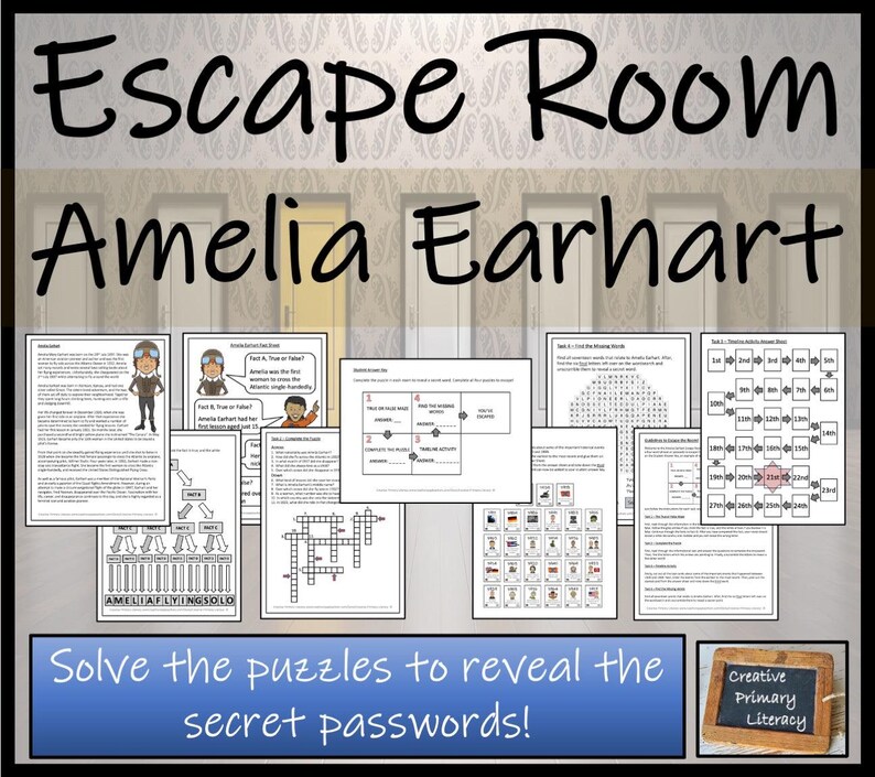 Amelia Earhart Escape Room Activity - Etsy