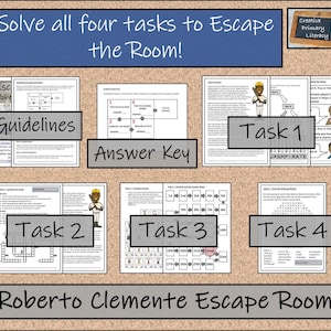 Roberto Clemente Escape Room Activity - Etsy