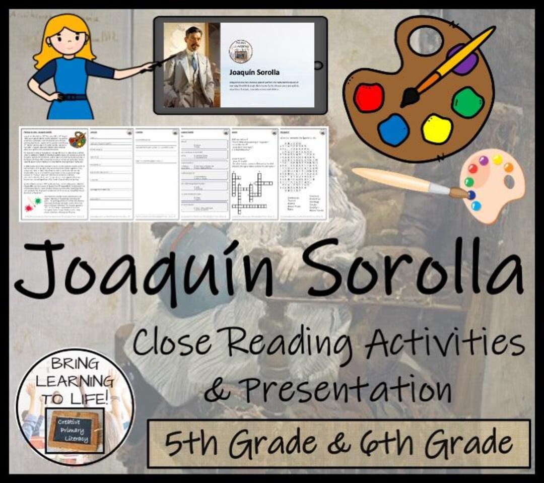 Joaquín Sorolla Close Reading Comprehension Activities | 5th Grade ...
