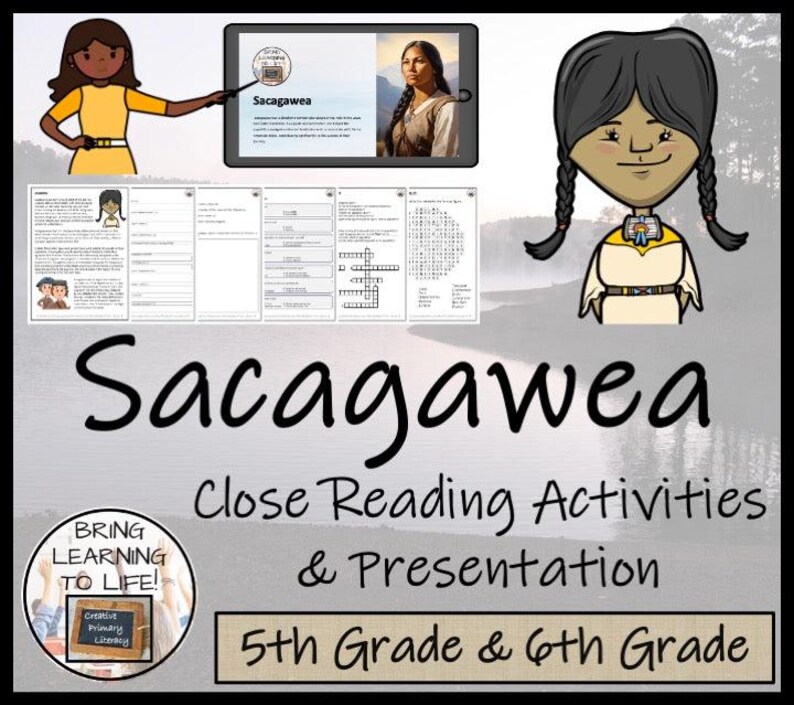 Sacagawea Close Reading Comprehension Activities | 5th Grade & 6th ...