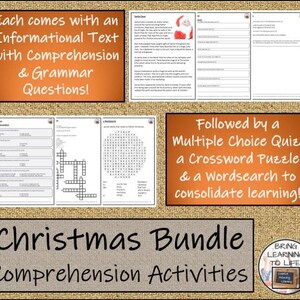 A Christmas Close Reading Comprehension Bundle 5th Grade & 6th Grade - Etsy