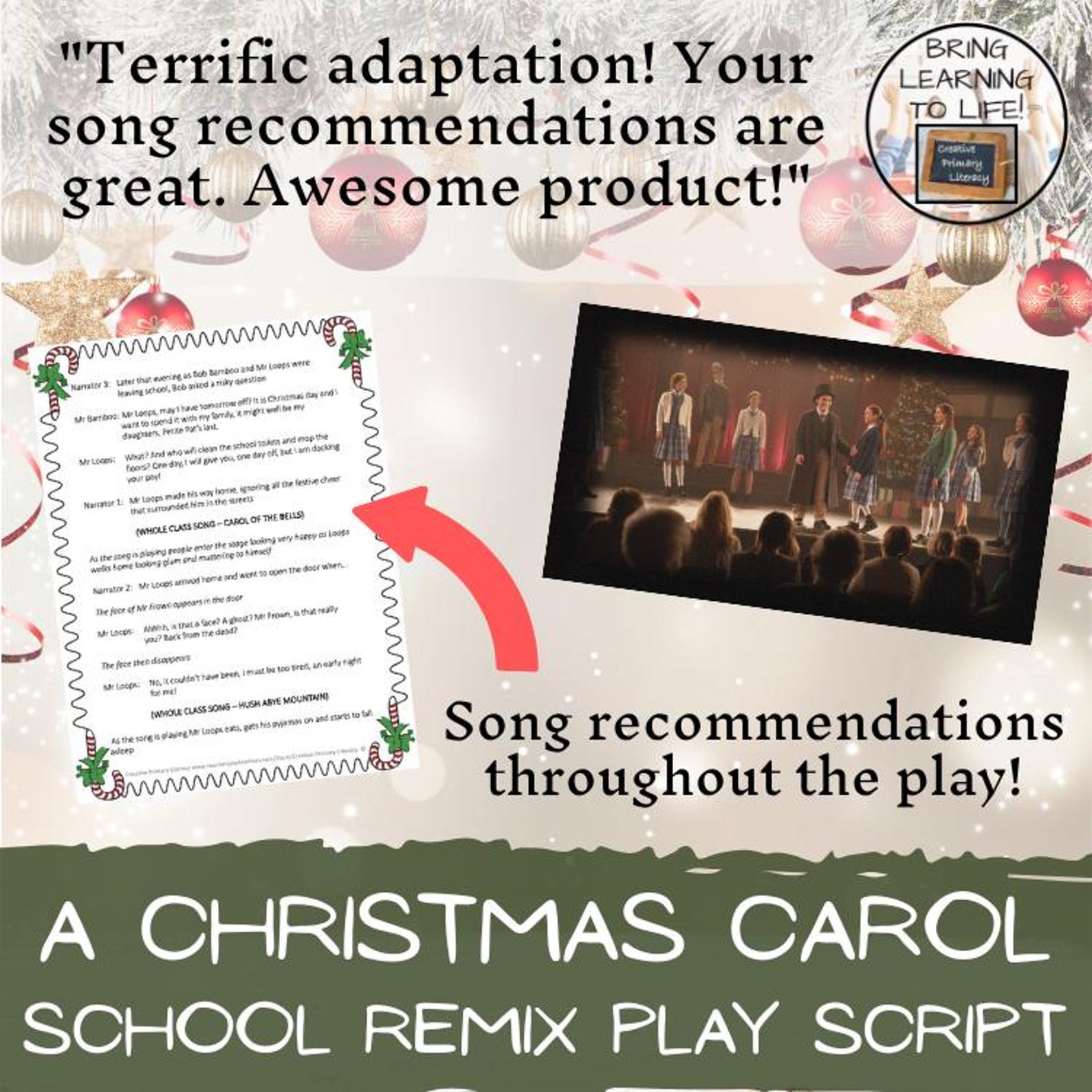 A Christmas Carol - A School Remix Play Script - Etsy