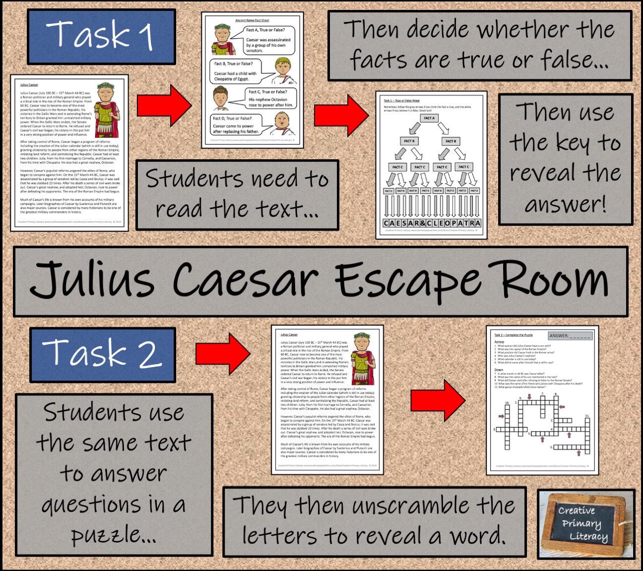 Julius Caesar Escape Room Activity - Etsy