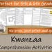 Kwanzaa Close Reading Comprehension Activities | 5th & 6th Grade - Etsy