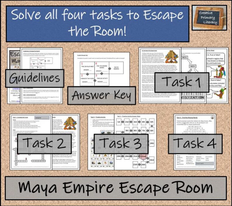 Maya Empire Escape Room Activity - Etsy