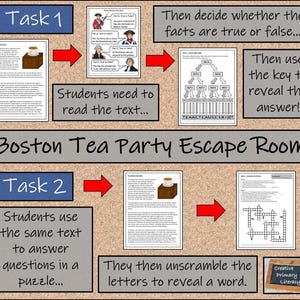 Boston Tea Party Escape Room Activity - Etsy