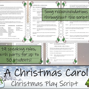 A Christmas Carol A Traditional Version Play Script - Etsy