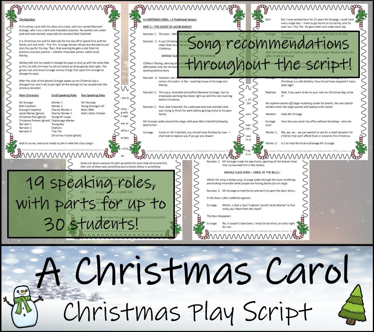 A Christmas Carol A Traditional Version Play Script - Etsy